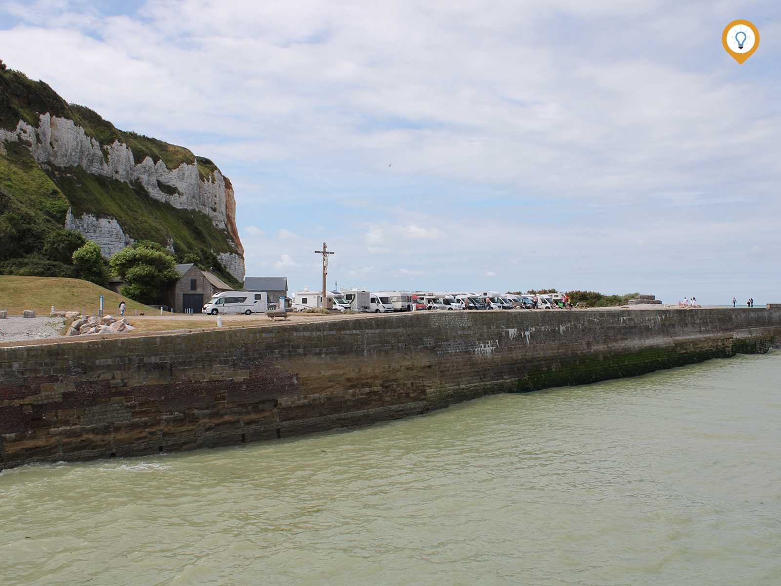 Krappe camperplaats met mooi uitzicht in Saint-Valery-en-Caux
